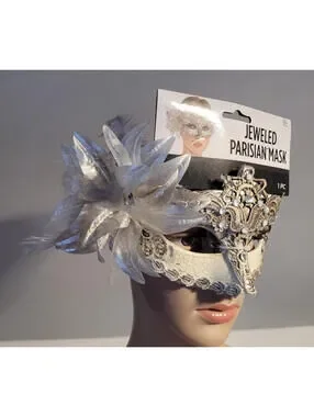 The Unbranded Brand | Other | Adult Ladies Cream Jeweled Parisian Mask ...